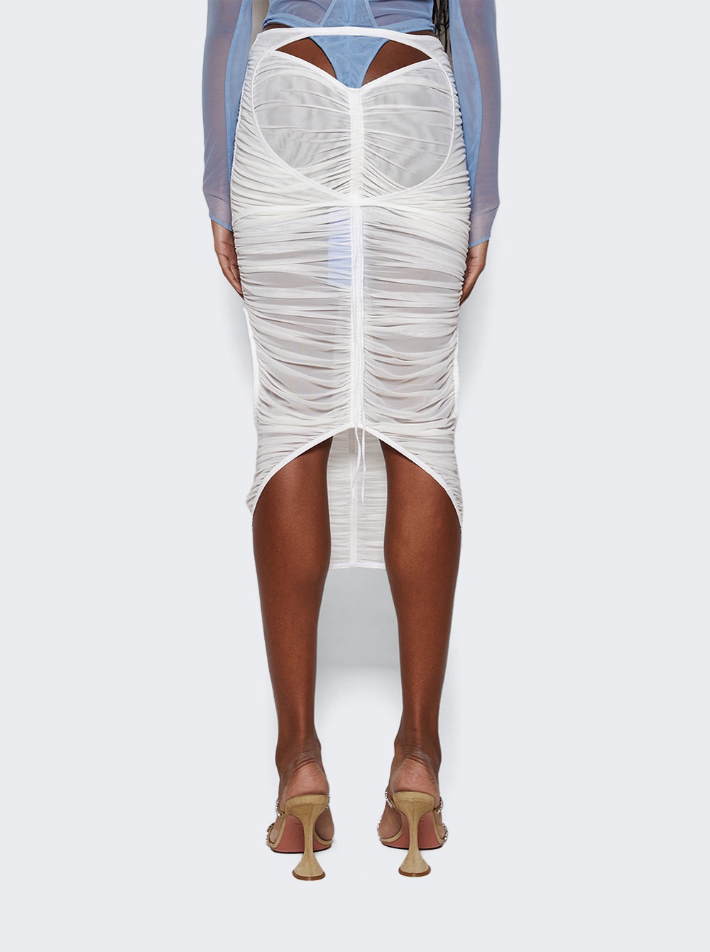 MUGLER Draped Skirt